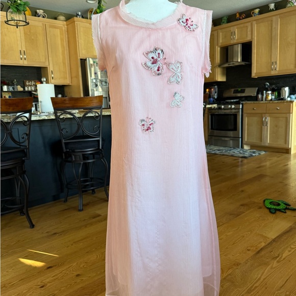 STYLEWE | Dresses | Stylewe Pink Midi Dress With Floral Accents | Poshmark